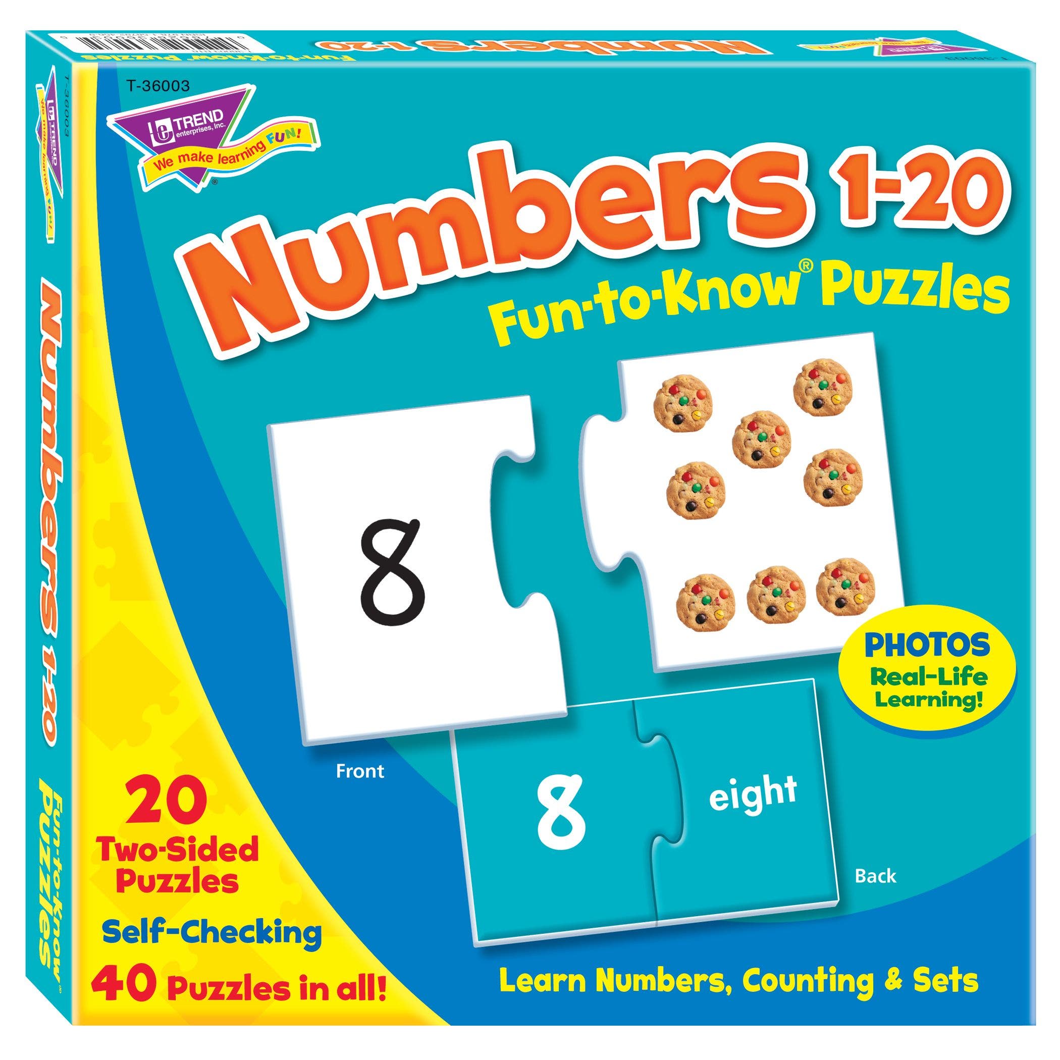 Numbers 1-20 Fun To Know Puzzles – Scholar's Choice
