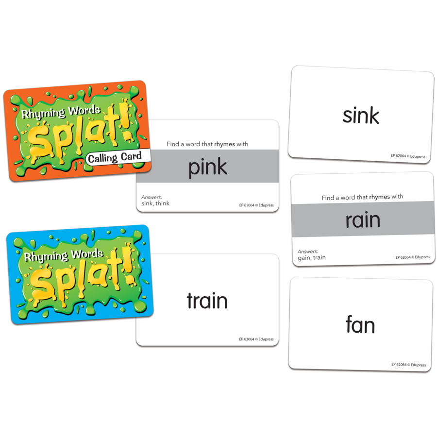 Rhyming Words Splat Game – Scholar's Choice