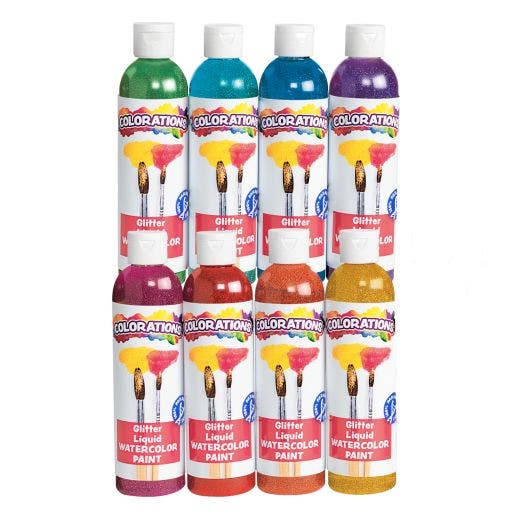 Colorations Glitter Liquid Water Colors Collection – Scholar's Choice